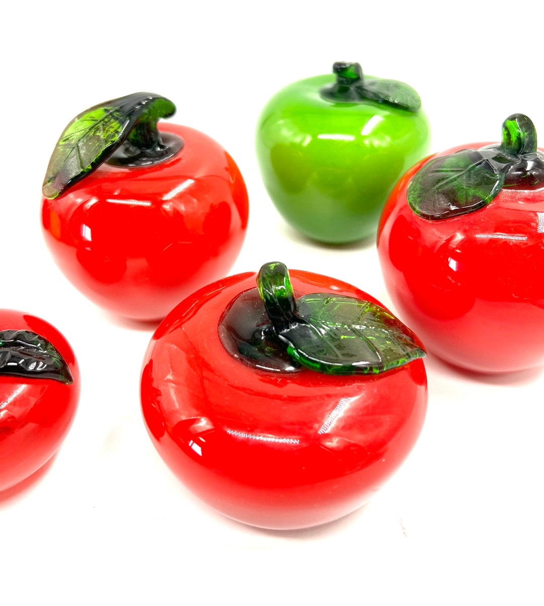Murano Glass Apples / Murano Fruit/ Italian Glass Fruit - Etsy Australia