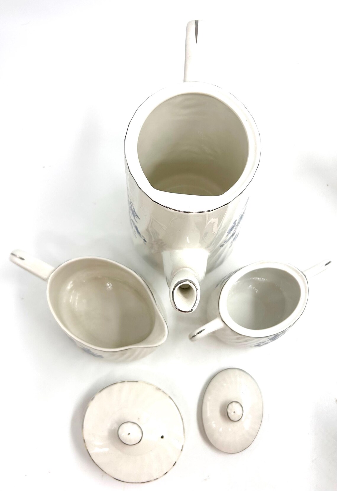 Vintage Wedgwood Royal Blue Ironstone Coffee Pot and Mugs Set - Etsy
