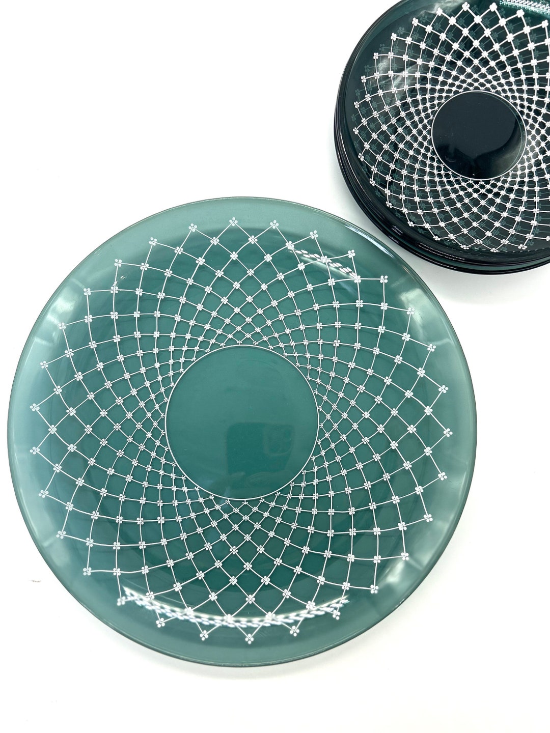 Made in Germany by HEYE Filigran Glass /vintage Serving Plate and 3 ...