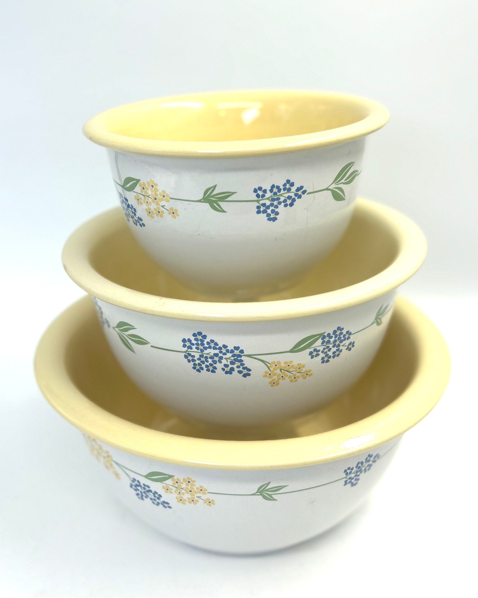 Secret Garden by Corelle Corning Stoneware Nesting Mixing Bowls 1, 2, 3 ...