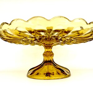 Vintage Amber Pedestal Cake Stands “fairchild’ Amber Cake Stand by ...