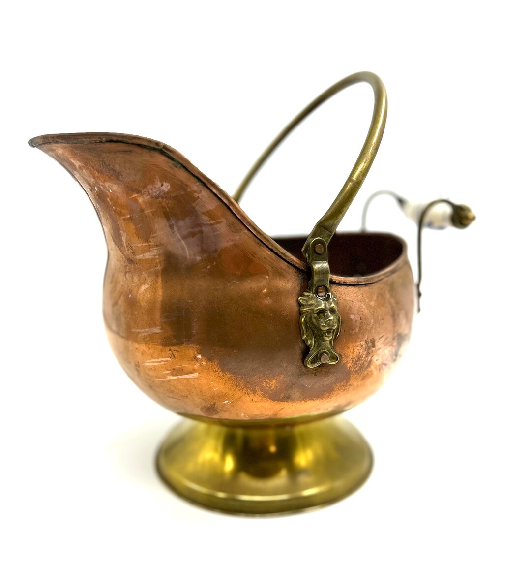 Copper Scuttle Bucket/ Planter, Fireplace Decor, Indoor Garden - Etsy