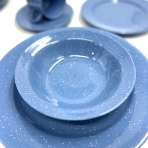 Signature Housewares Vintage Country Blue Speckled Stone Ware / Made in ...