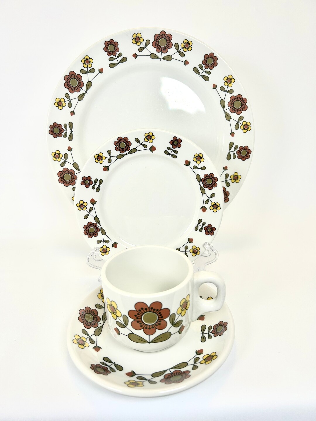 Duraline Grindley Hotelware Restaurant Ware 4 Piece Place Setting / Mod ...