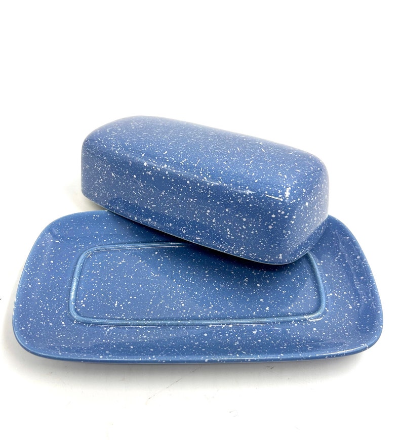 Signature Housewares Vintage Country Blue Speckled Stone Ware / Made in ...