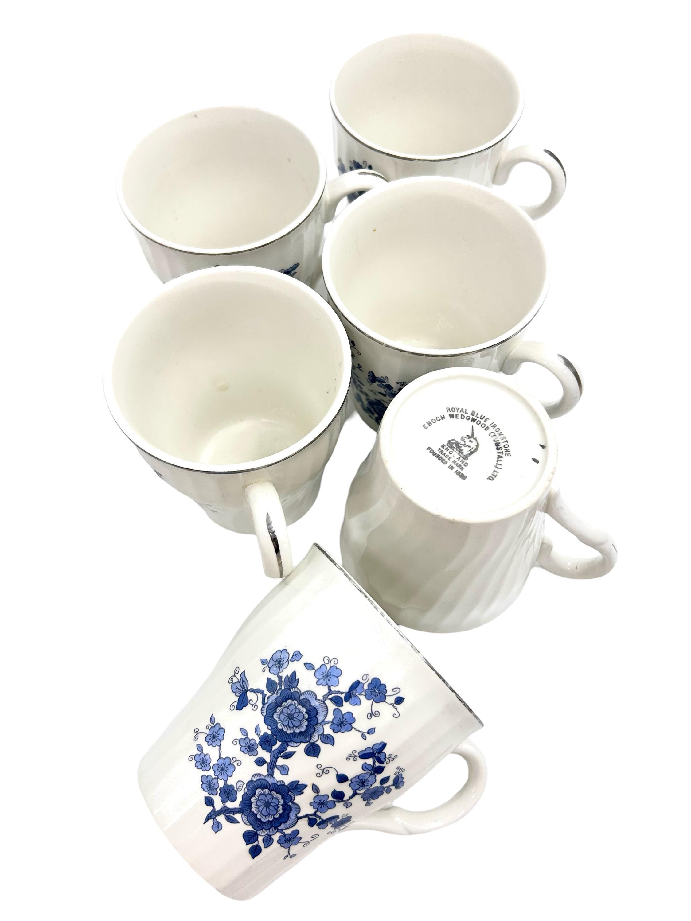 Vintage Wedgwood Royal Blue Ironstone Coffee Pot and Mugs Set - Etsy