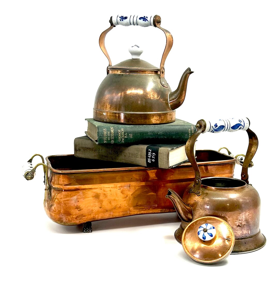 Vintage Copper Wares / Primative Kitchen Decor / Copper Kettles ...