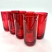 Beautiful Ruby Red Rolly Polly Ice Tea Tumblers by Anchor Hocking ...