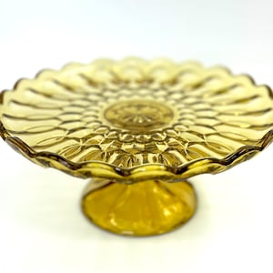 Vintage Amber Pedestal Cake Stands “fairchild’ Amber Cake Stand by ...