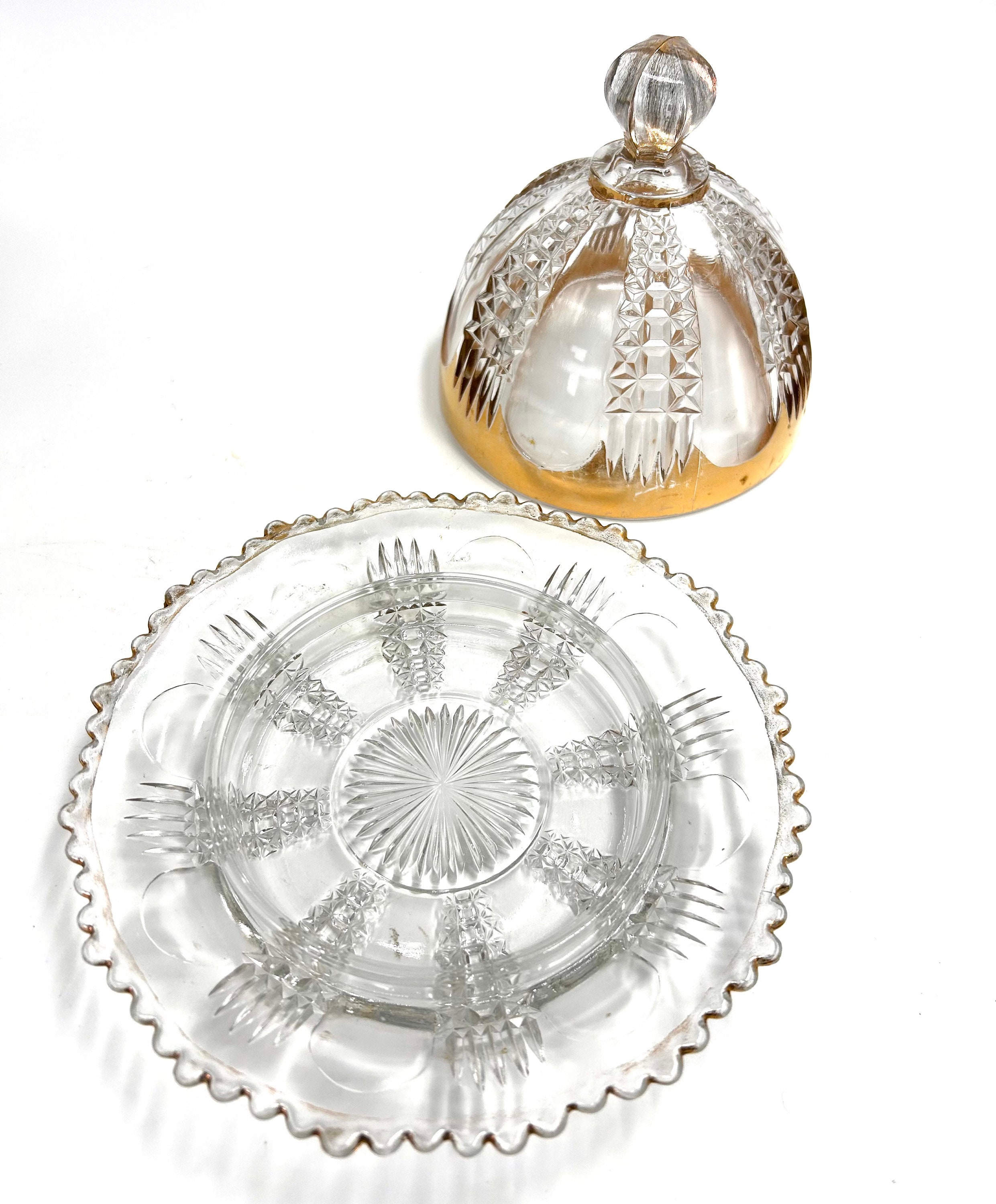 ABCG National Glass Co. riverside Glass Works 1899-1904 Butter Dish ...