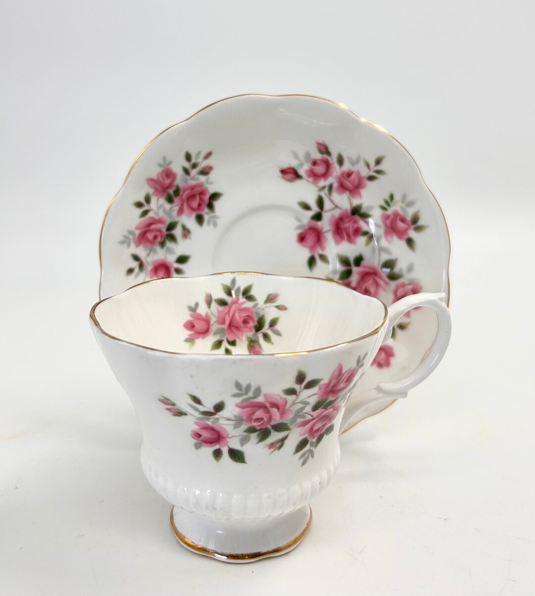 Royal Albert Pink Roses / Unnamed , Tea Cup and Saucer Set - Etsy