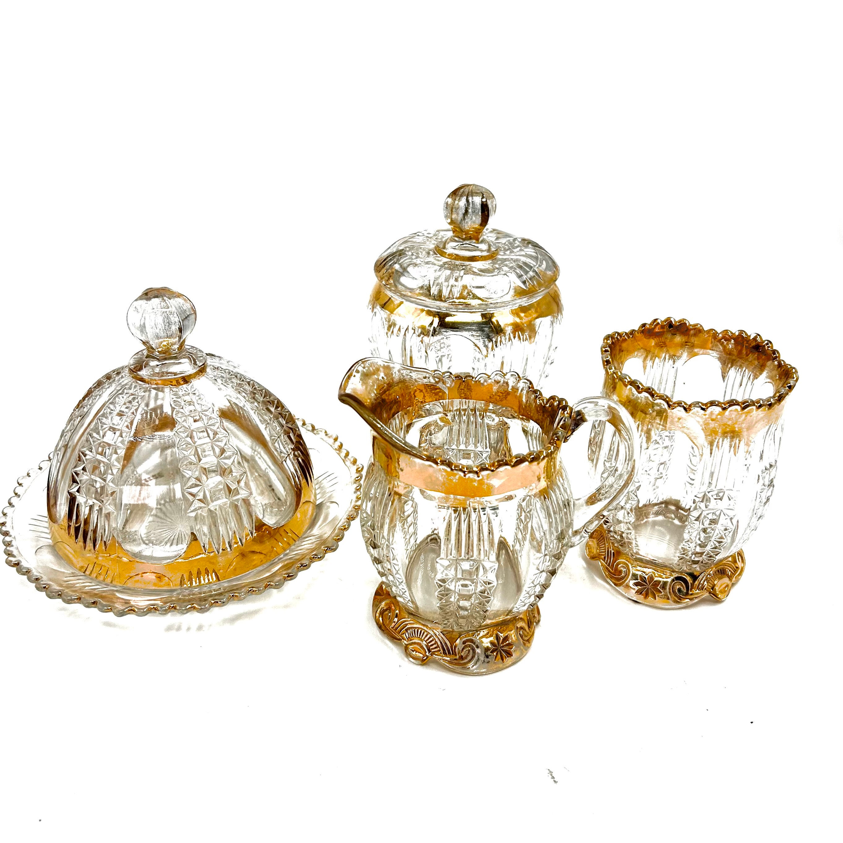 ABCG National Glass Co. riverside Glass Works 1899-1904 Butter Dish ...