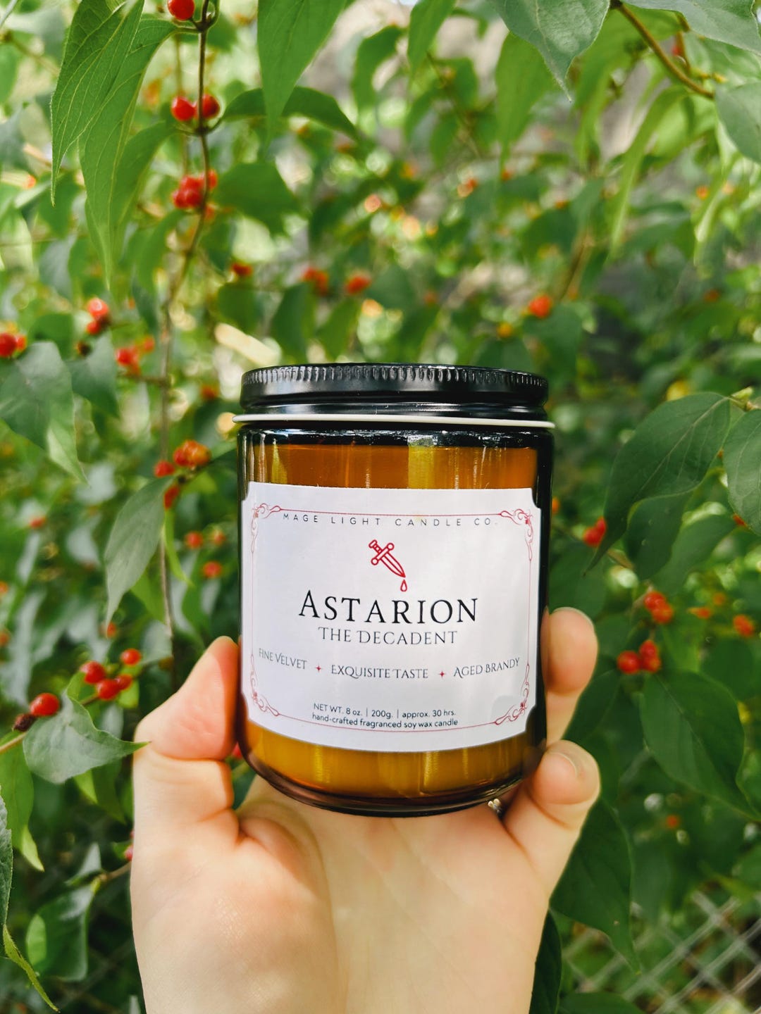 BG3 8oz Glass Amber Jars: Scented Soy Wax Container Candles Inspired by ...