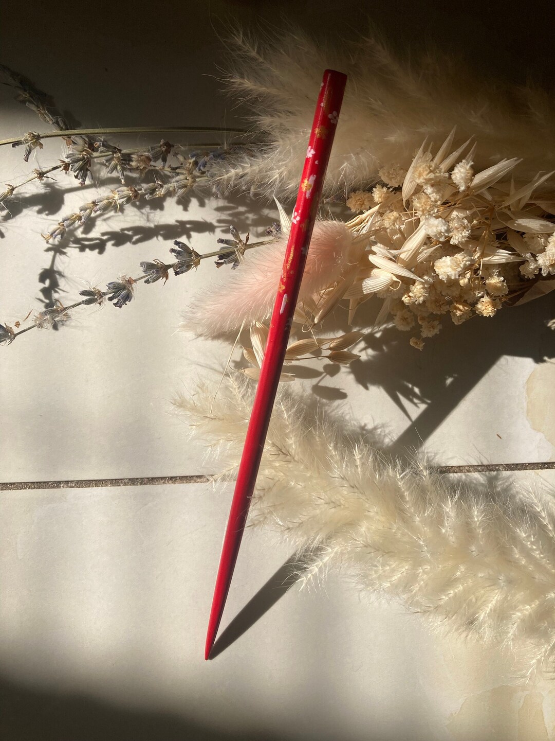 Kanzashi Shidare Ume red Based - Etsy