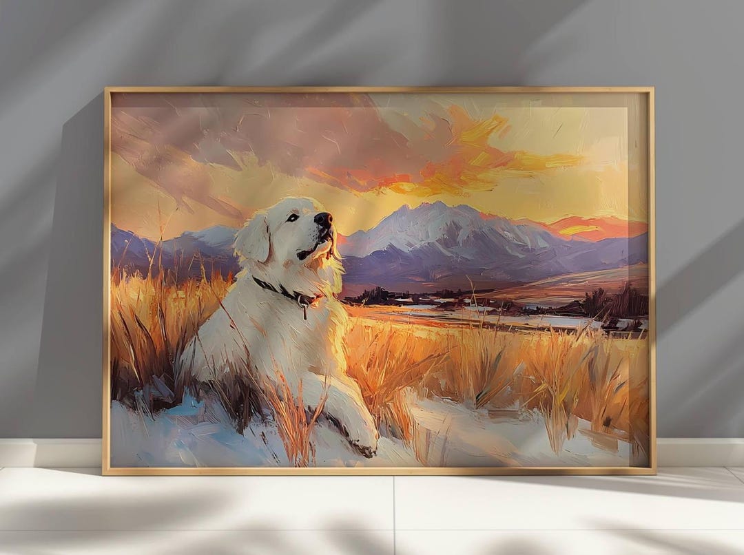 Printable Great Pyrenees Dog Lover Art: Pet Lover Gift, Great Pyrenees ...