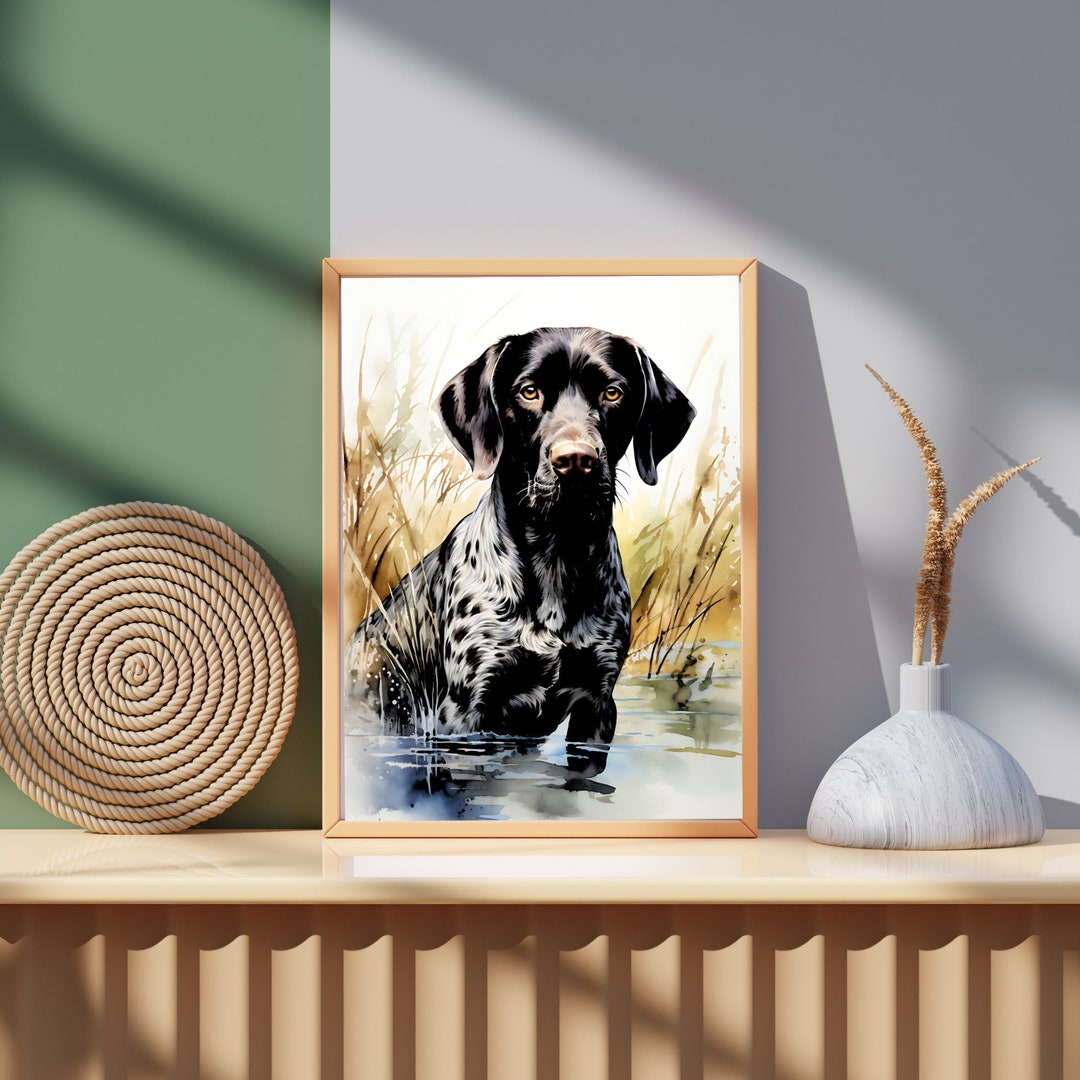 German Shorthaired Pointer Art Print: Hunting Dog Watercolor ...