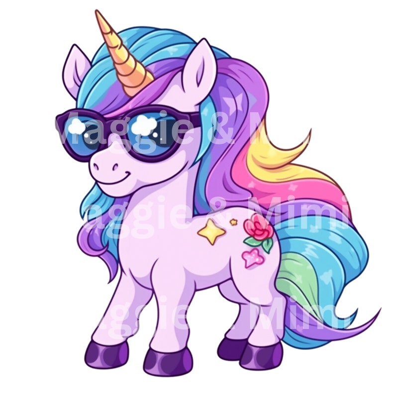 Magical Unicorn Clipart Set 4 SVG, JPG, PNG Files With Transparent ...