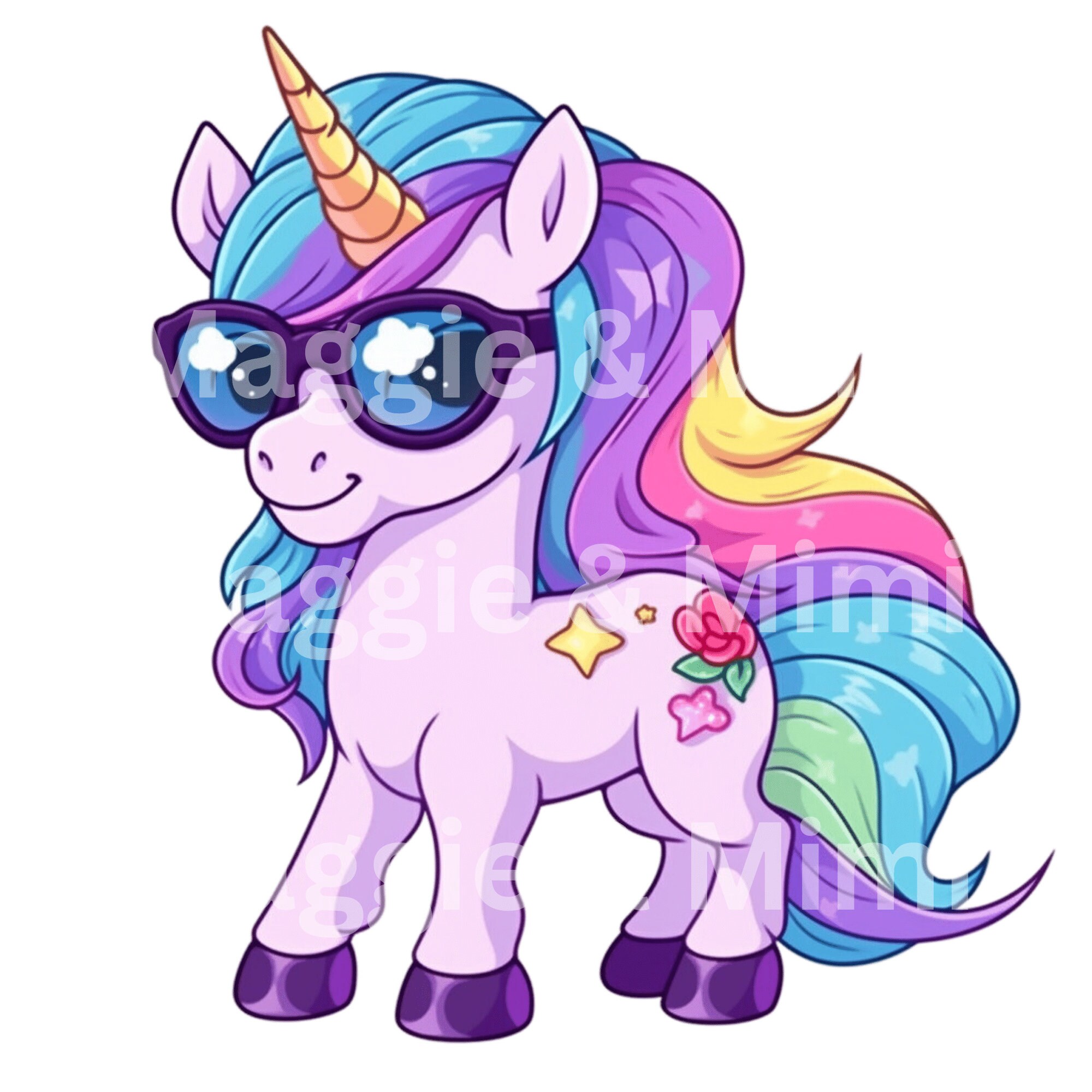 Magical Unicorn Clipart Set 4 SVG, JPG, PNG Files With Transparent ...