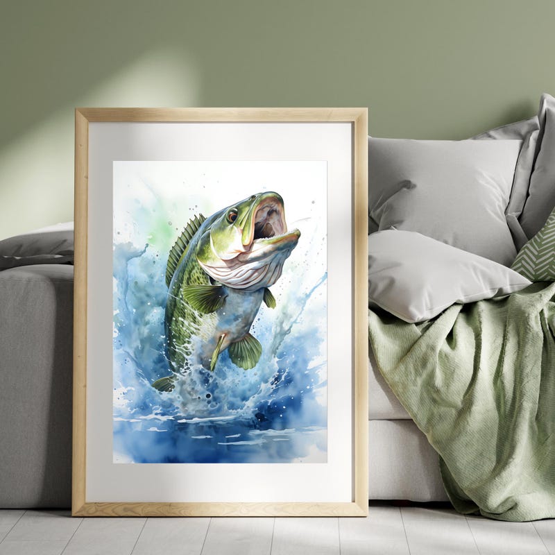Bass Fishing Poster - Etsy