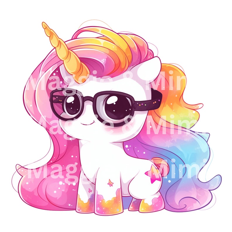 Magical Unicorn Clipart Set 4 SVG, JPG, PNG Files With Transparent ...