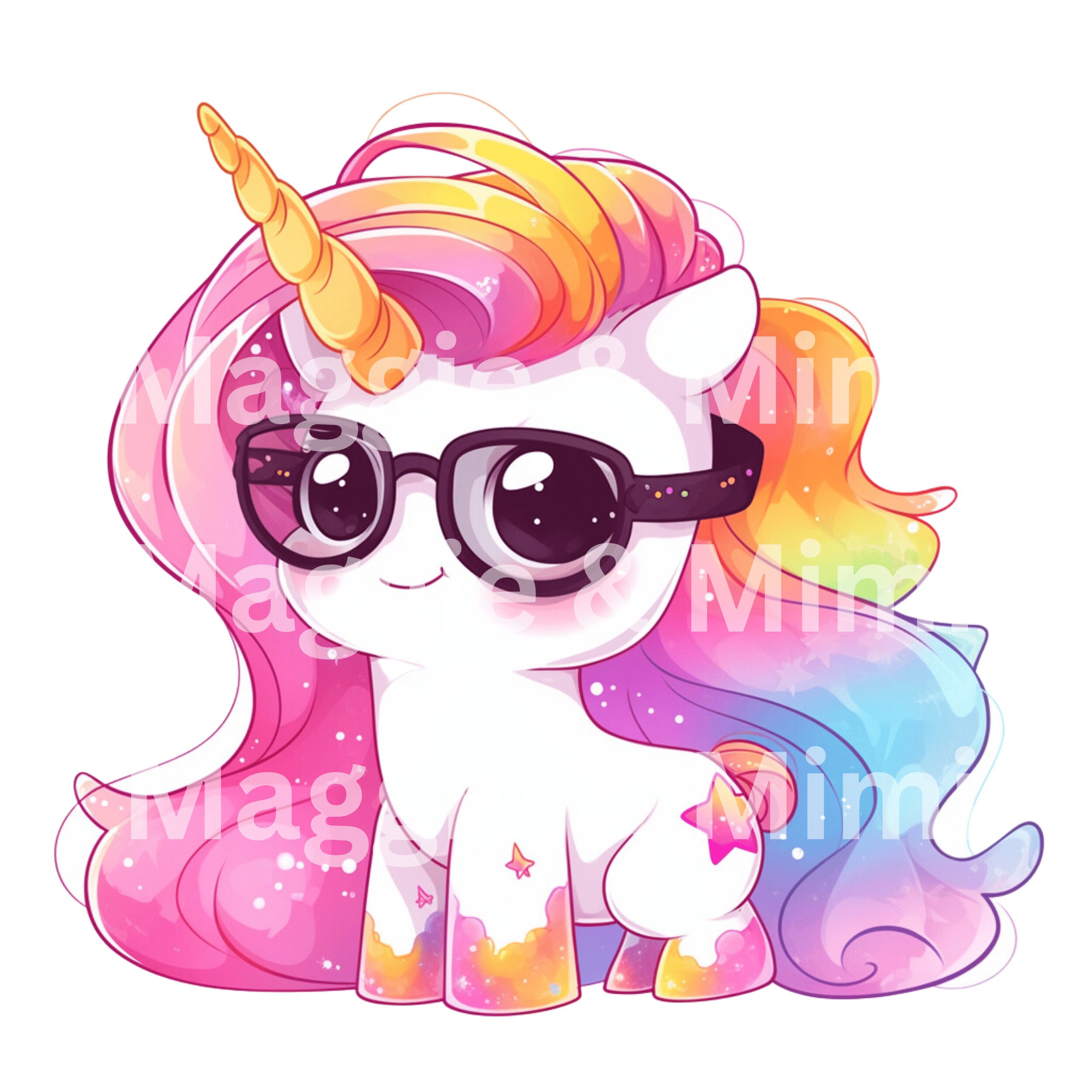 Magical Unicorn Clipart Set 4 SVG, JPG, PNG Files With Transparent ...