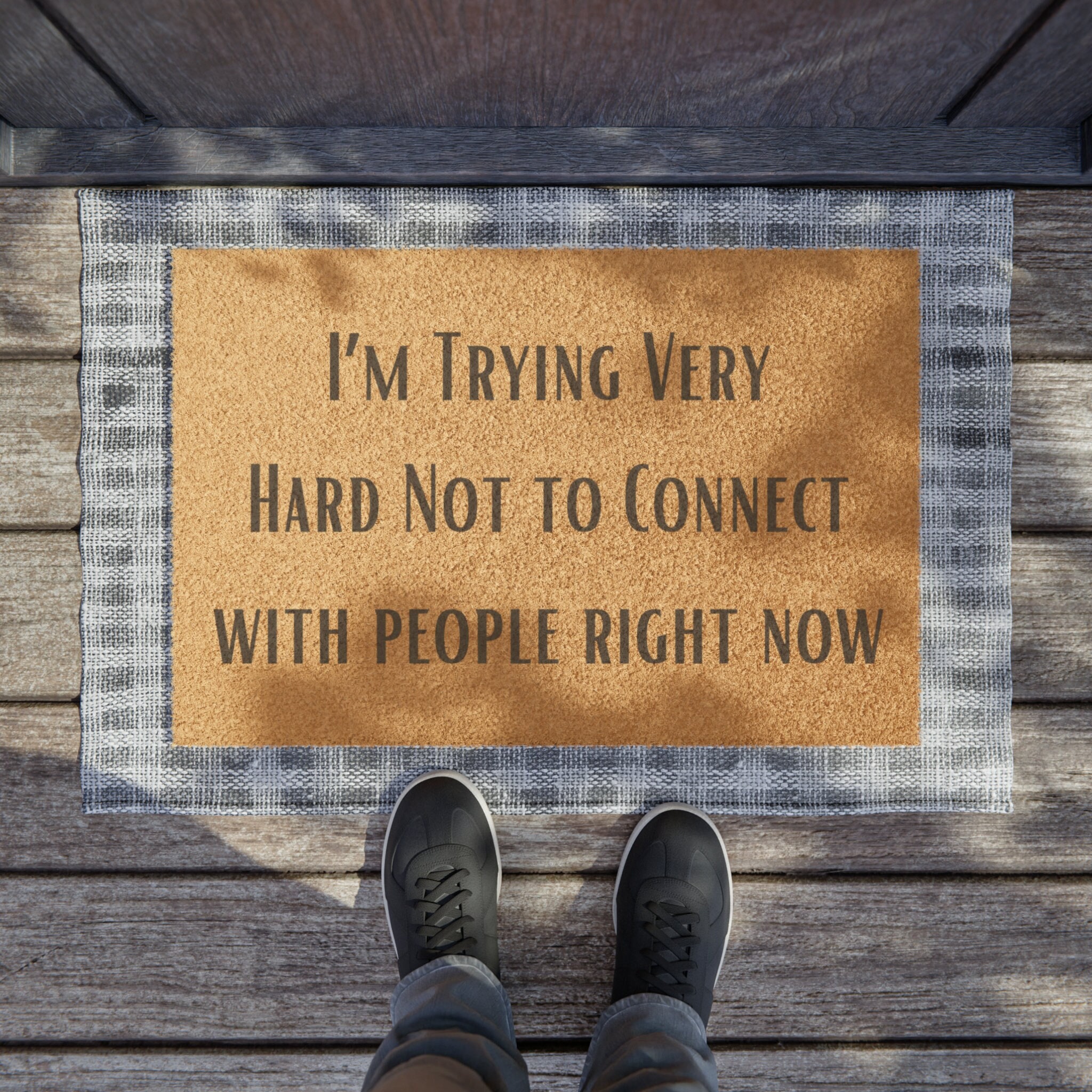 Schitt's Creek Trying Not to Connect With People Coir Fiber Doormat 24 ...