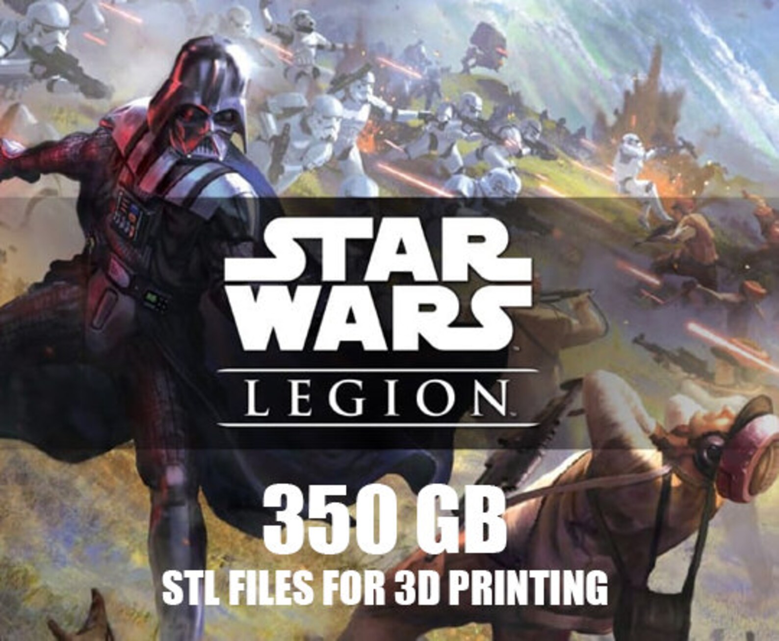 350gb Star Wars Legion STL Files for 3D Printing Rebels & Empire Troops ...