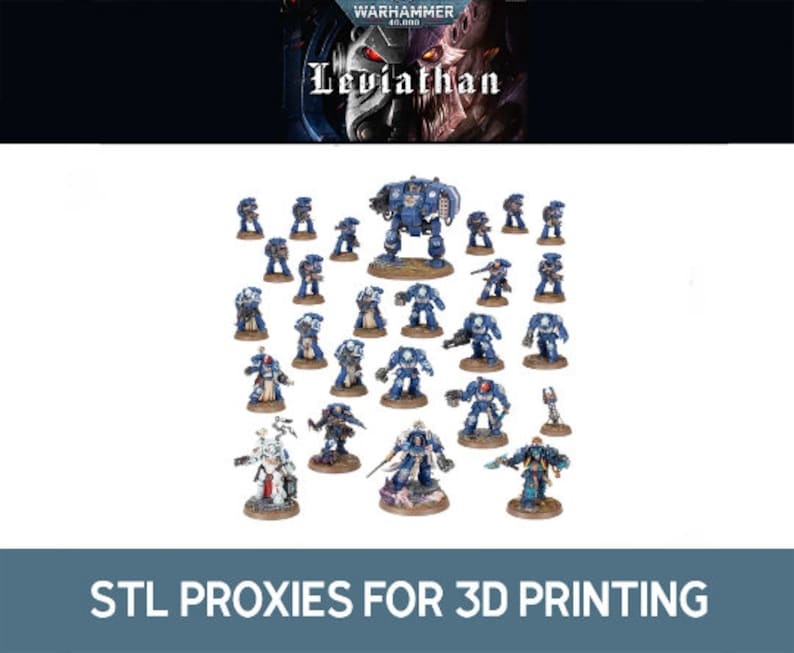 Warhammer 40k Leviathan 10th Edition Space Marines ONLY STL Files for 3D Printing - Etsy Australia