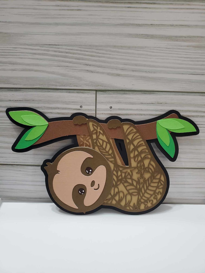 Sloth/papercraft for Scrapbooking and Embellishments - Etsy