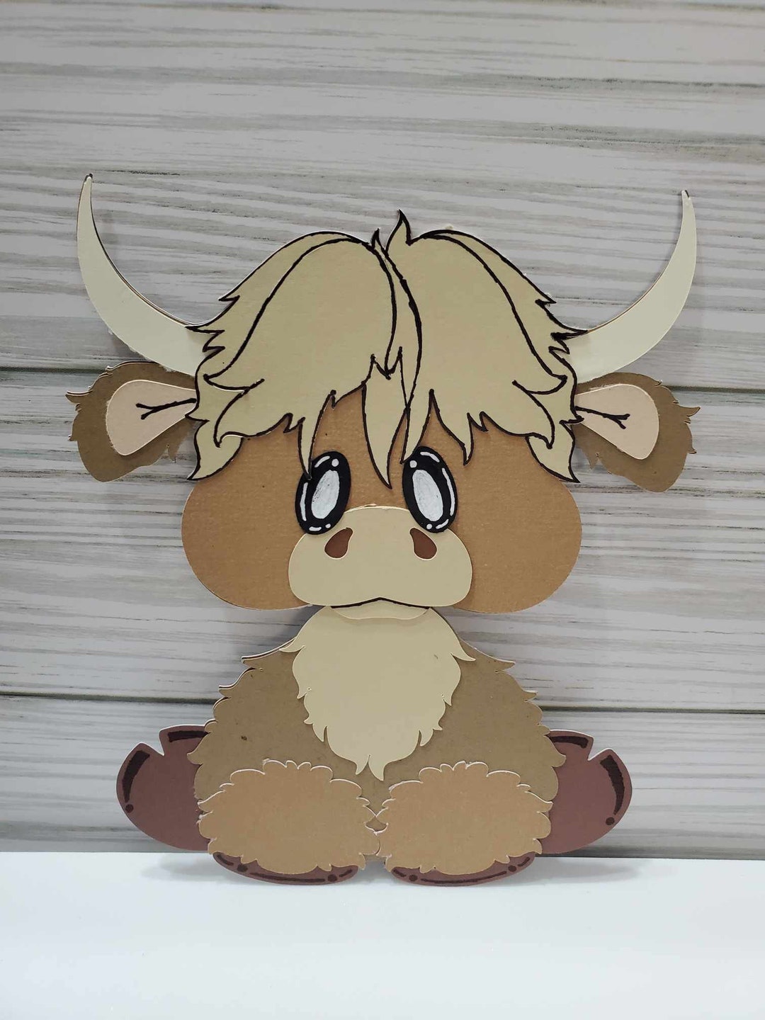 Male Highland Cow/cow/papercraft for Scrapbooking and Embellishments - Etsy