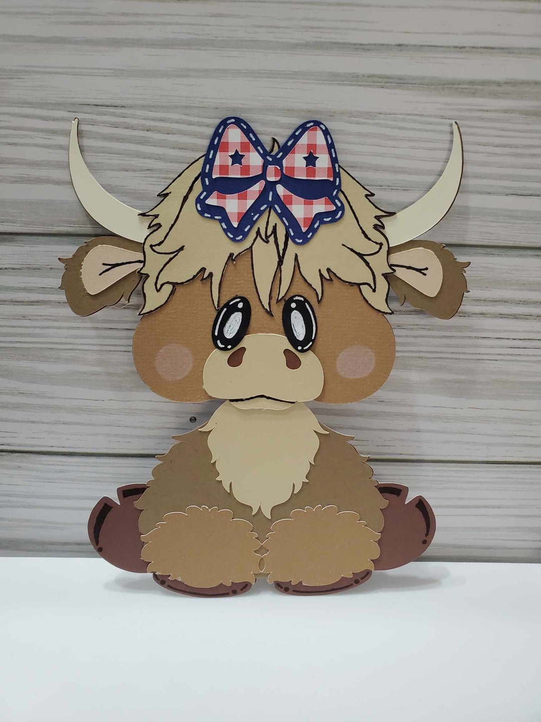 Female Highland Cow/ Cow/ Papercraft for Scrapbooking and ...