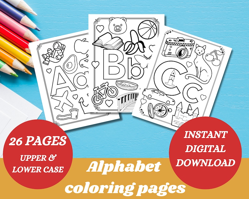 Printable Kids Alphabet Coloring Pages, Coloring Pages, Kindergarten ...
