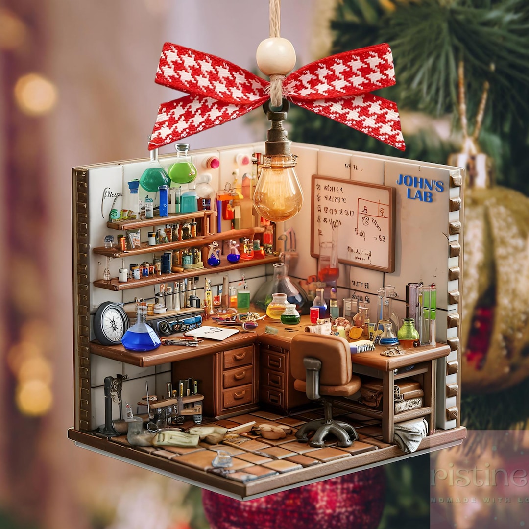 Custom Dreamy Science Lab 2D Flat Acrylic Ornament, Science Ornament ...