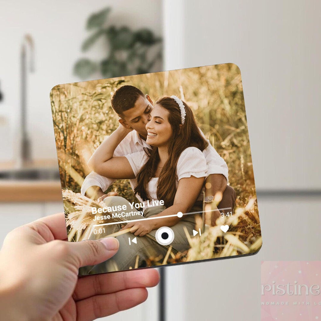 Custom Music Magnet, Personalized Photo Magnet, Music Box Song Gift ...