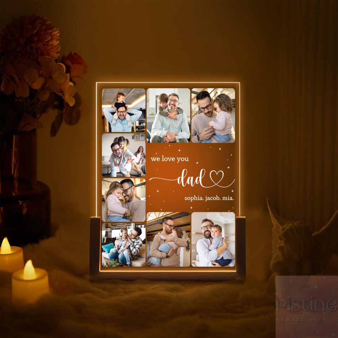 Personalized Photo Collage, Dad Photo Gift, Father's Day Gift, Fathers ...