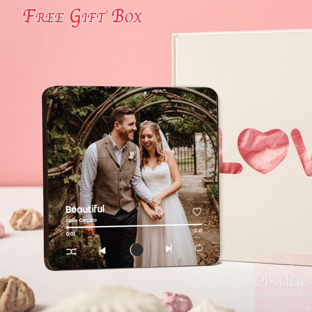 Personalized Photo Album Cover Gift for Couples, Photo Music Lovers ...