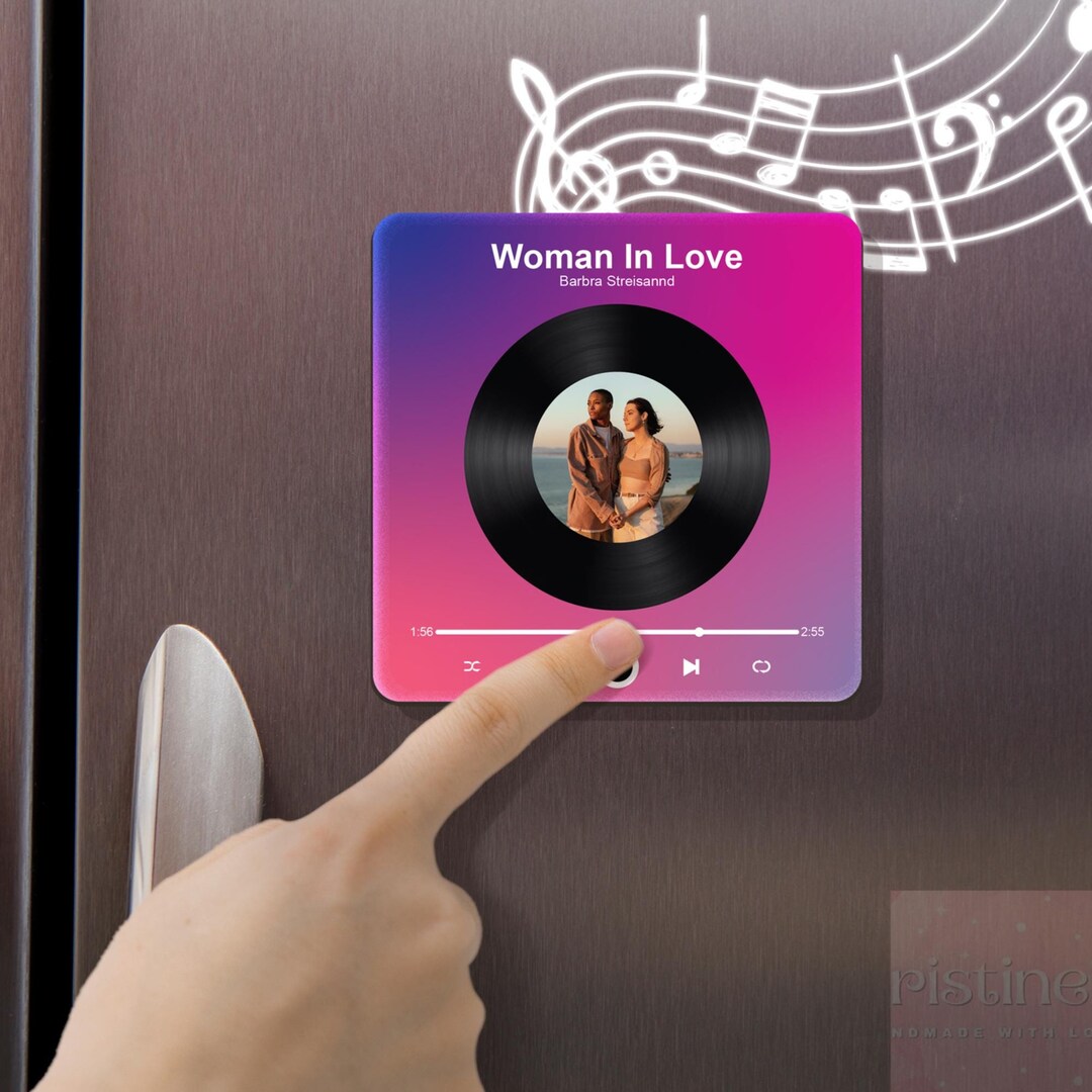 Custom Music & Photo Fridge Magnet, Personalized Fridge Magnet, Custom ...