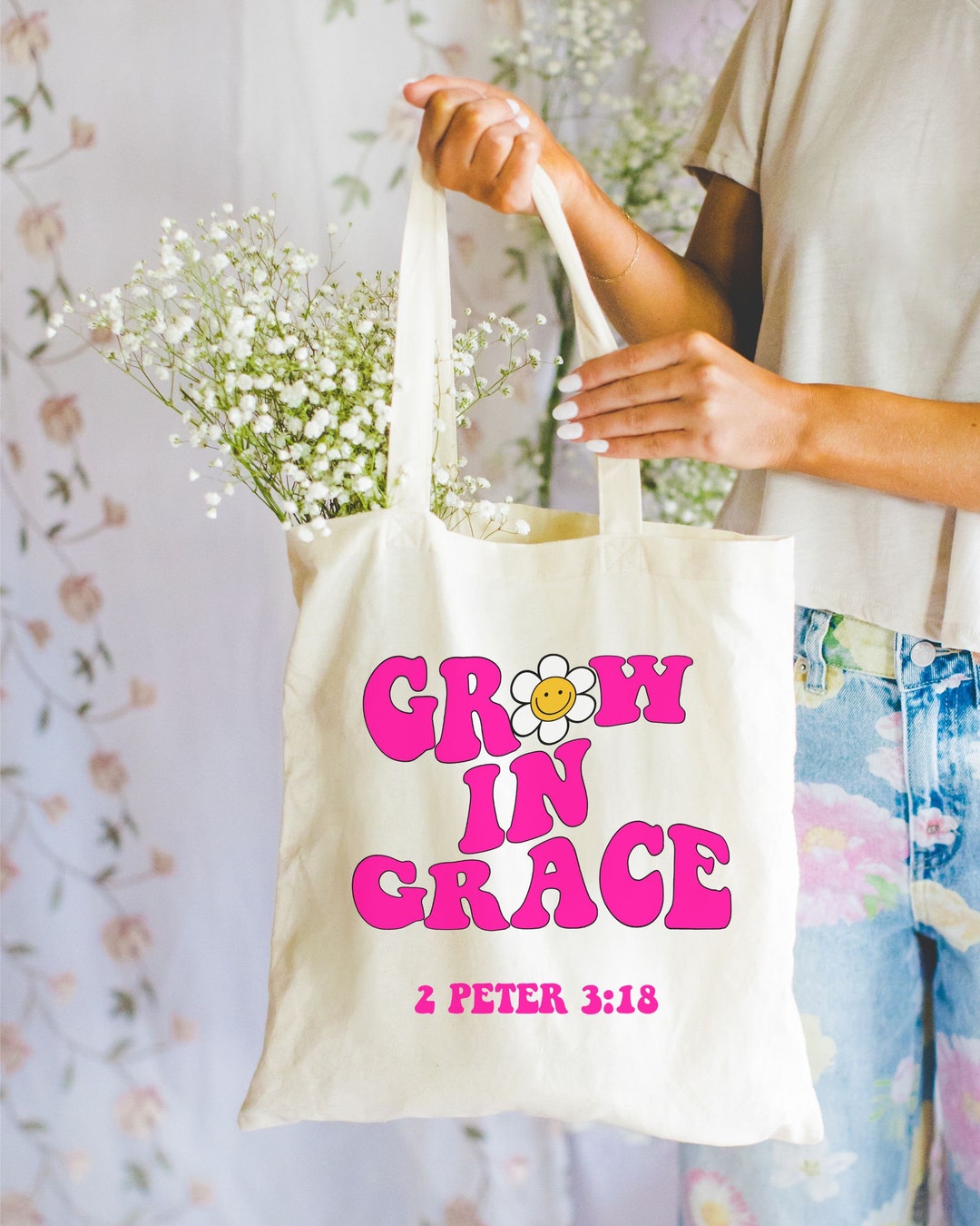 Faith Tote Bag Christian Tote Bag Canvas Gift Religious Gift Scripture ...