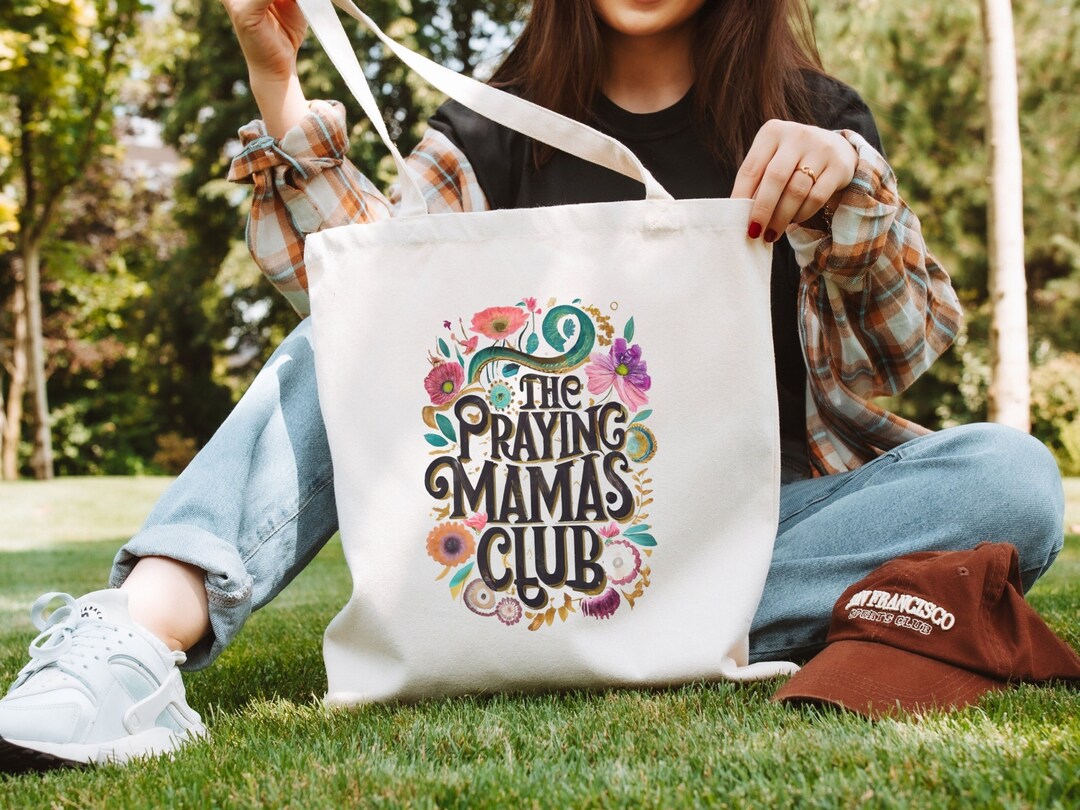 Faith Tote Bag, Praying Mamas Club,christian Tote Bag, Bible Bag ...