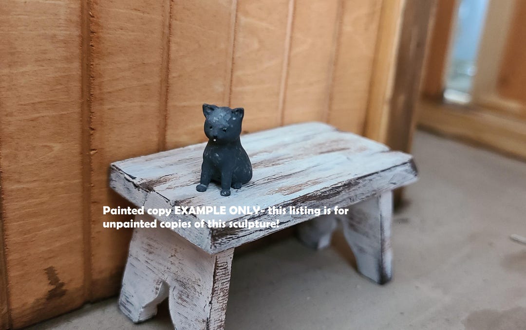 Toots the Kitten - Unpainted 1:9 Scale Miniature 3D Printed Resin Cat ...