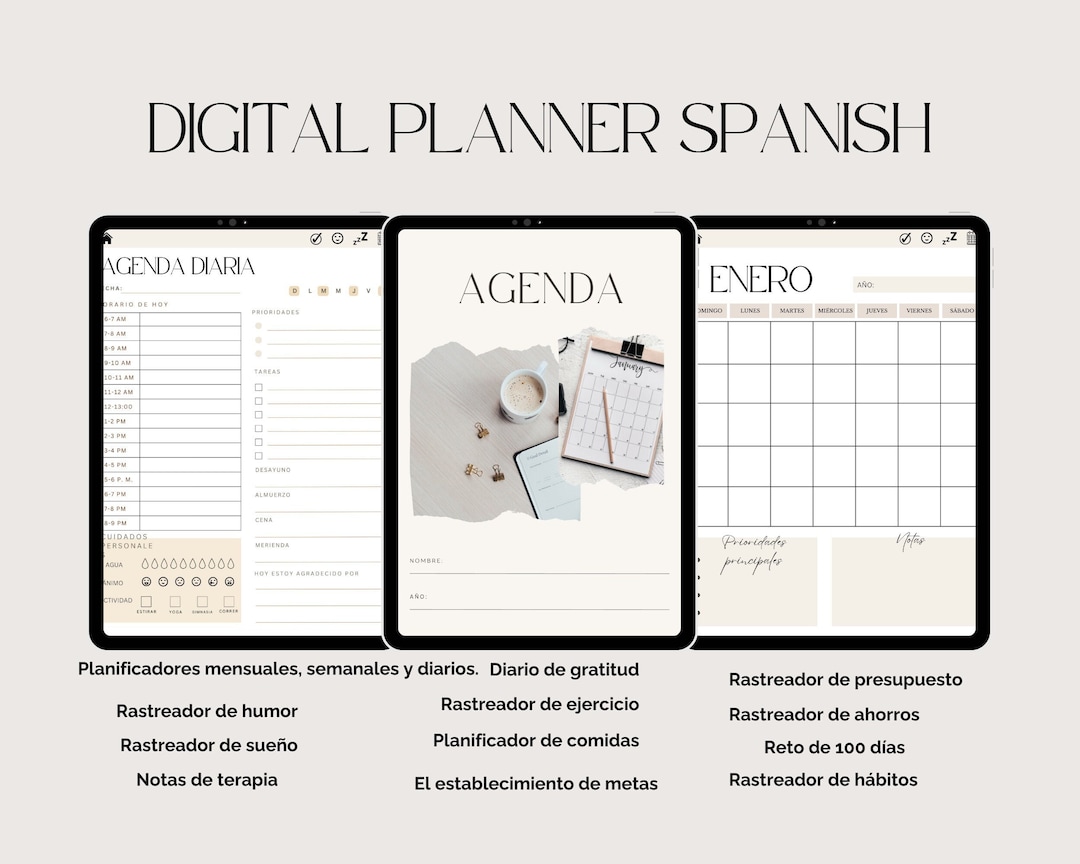 Digital Planner Spanish Agenda Digital Español Planificador Espanol ...