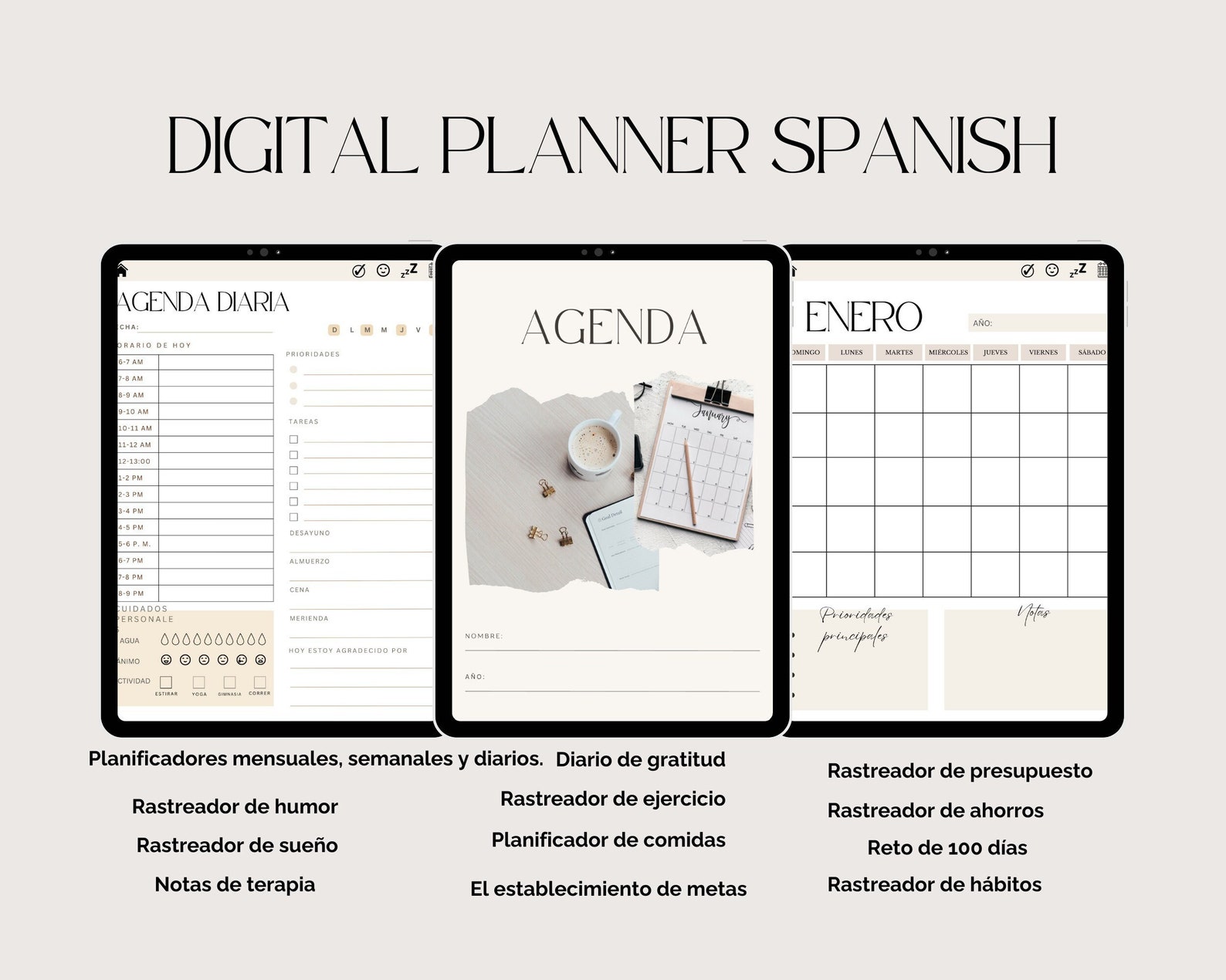 Digital Planner Spanish Agenda Digital Español Planificador Espanol ...