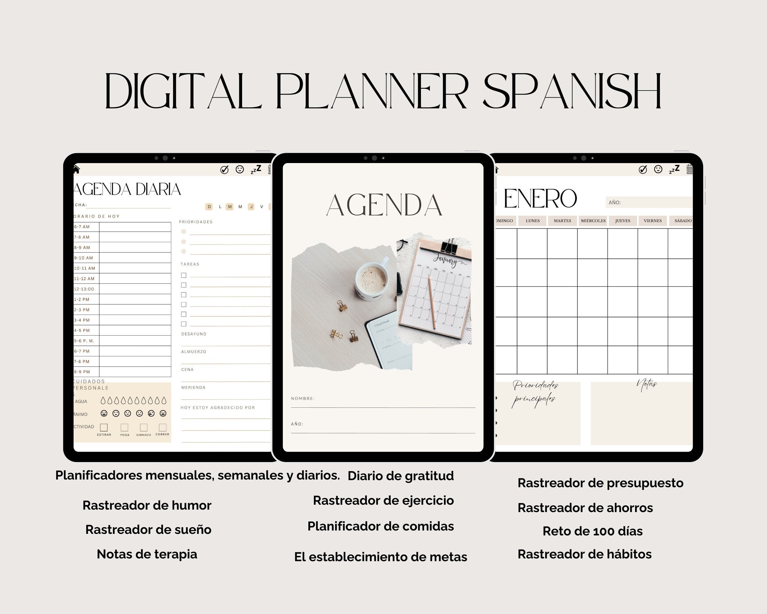 Digital Planner Spanish Agenda Digital Español Planificador Espanol ...