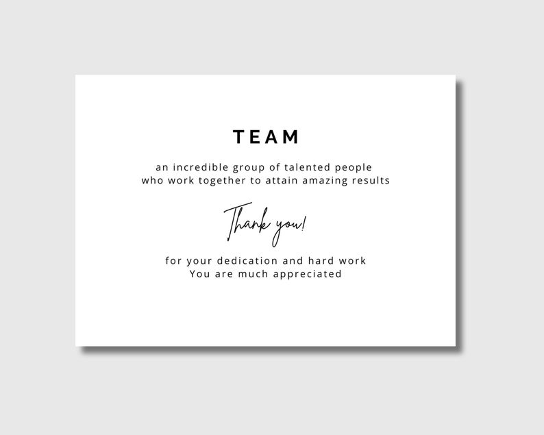 Employee Recognition Card Digital Thank You Card Printable Appreciation ...