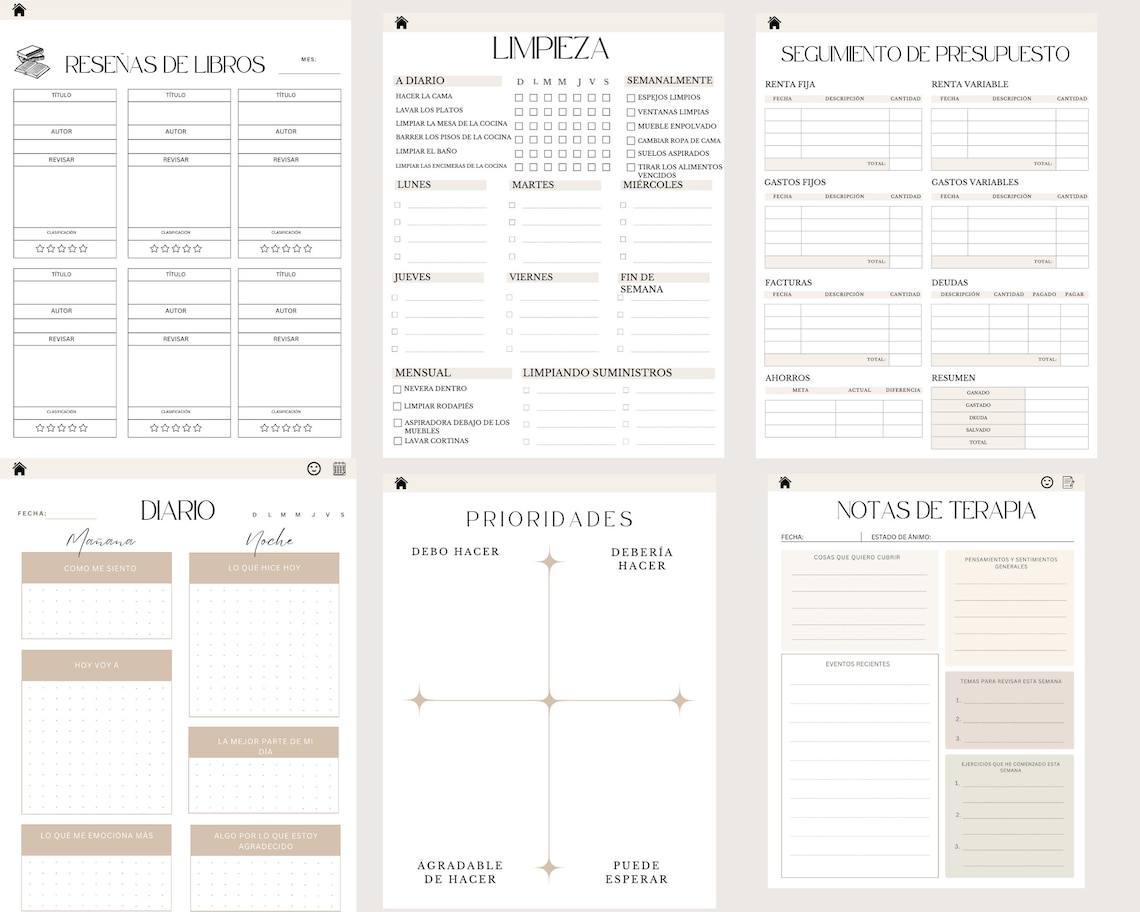 Digital Planner Spanish Agenda Digital Español 2024 Planificador ...