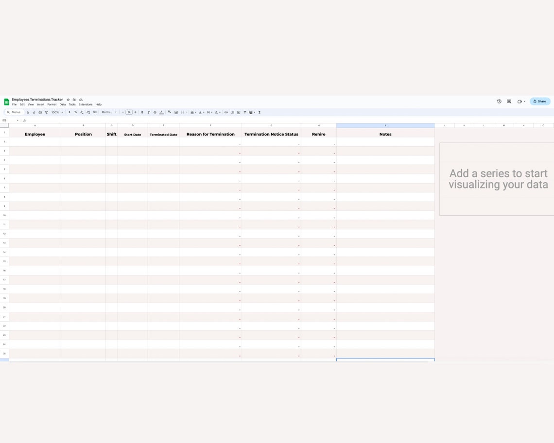 Employee Termination Spreadsheet Tracking Sheet for Terminations Human ...