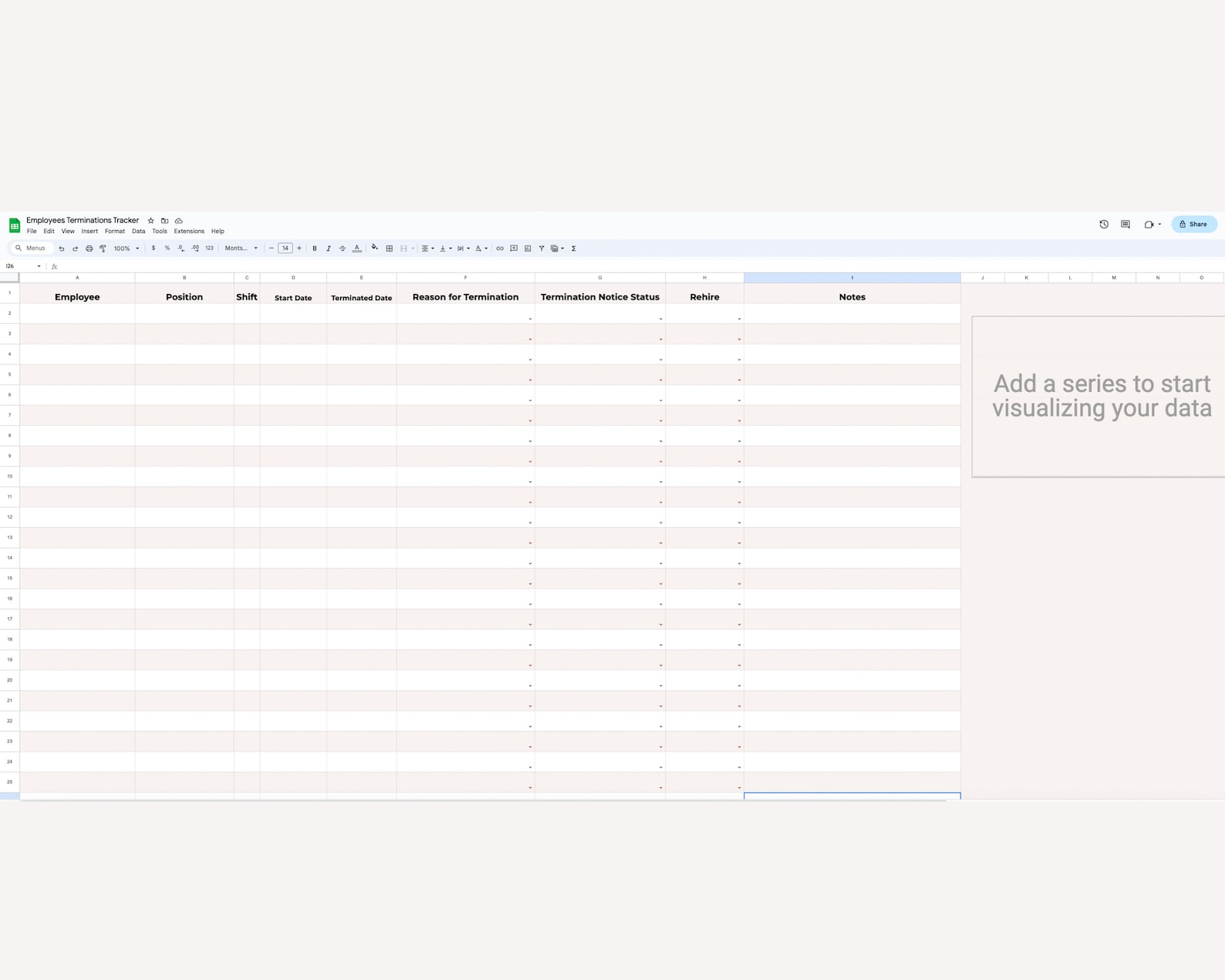 Employee Termination Spreadsheet Tracking Sheet for Terminations Human ...