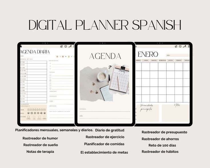 Digital Planner Spanish Agenda Digital Español 2024 Planificador ...