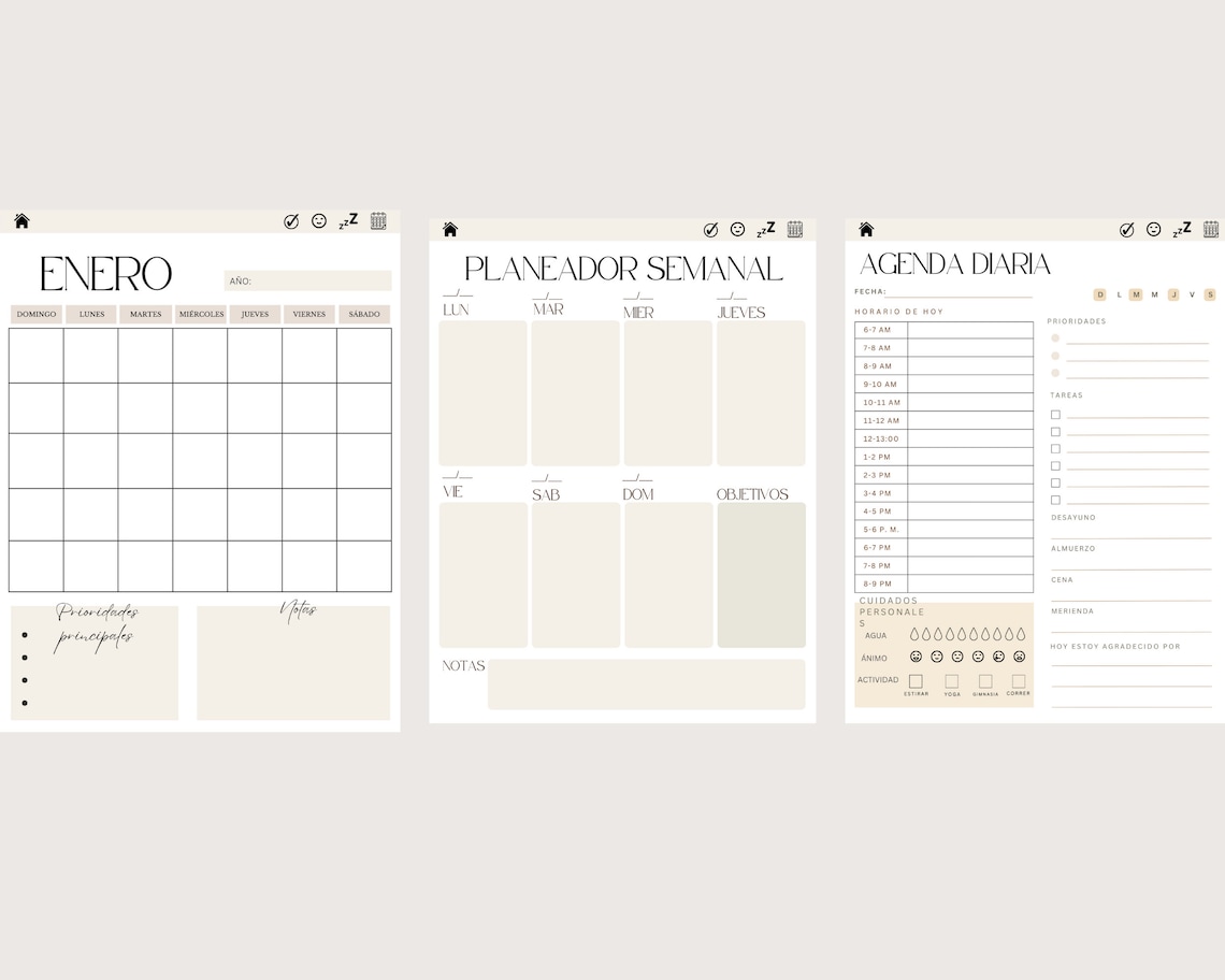 Digital Planner Spanish Agenda Digital Español 2024 Planificador ...