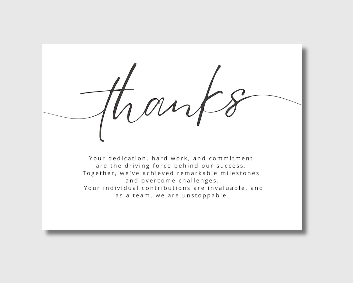 Employee Recognition Card Digital Thank You Card Printable Appreciation ...